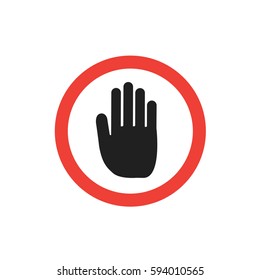 Hand Sign Push Vector Illustration Stock Vector (Royalty Free) 622976987