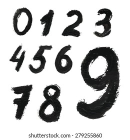 Modern Hanging Numbers Long Shadows Vector Stock Vector (Royalty Free ...