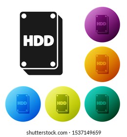 Black Hard Disk Drive Hdd Icon Stock Vector (Royalty Free) 1537149659 ...