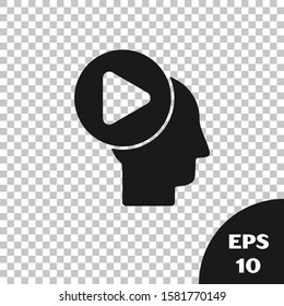 White Head People Play Button Icon Stock Vector (Royalty Free) 1592404336