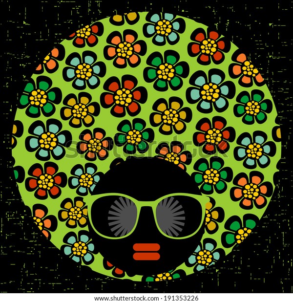 Black Head Woman Strange Pattern On Stock Vector (Royalty Free ...