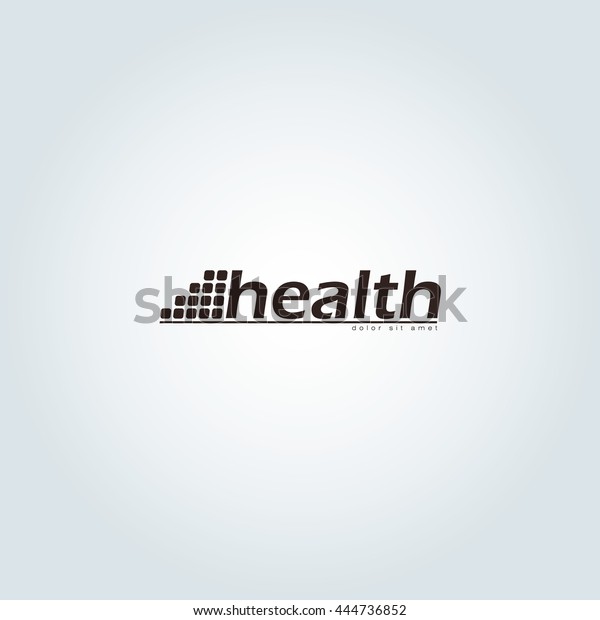 Black Health Logo Design Gradient Background Stock Vector (Royalty Free ...