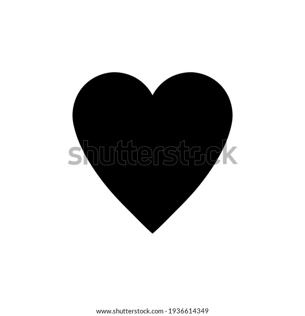 Black Heart Icon Vector Illustration Stock Vector (Royalty Free ...