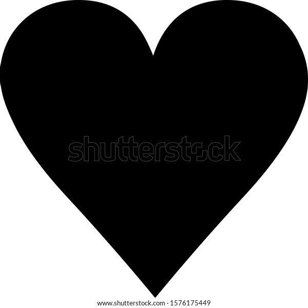 Black Heart Logo Isolated On White Stock Vector (Royalty Free) 1576175449