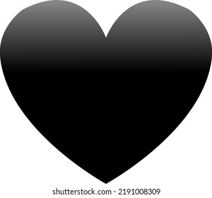 Black Heart On Transparent Background Stock Vector (Royalty Free ...