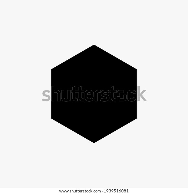 Black Hexagon Icon Vector Design On Stock Vector (Royalty Free ...
