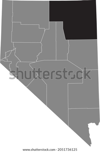 Black Highlighted Location Map Elko County Stock Vector (Royalty Free ...