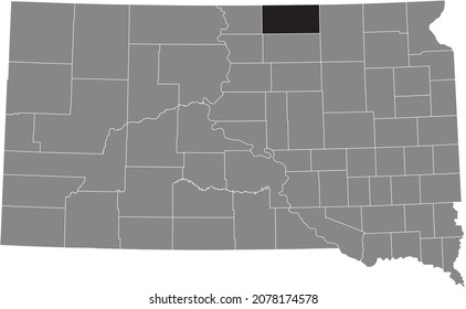 Black Highlighted Location Map Mcpherson County Stock Vector (Royalty ...