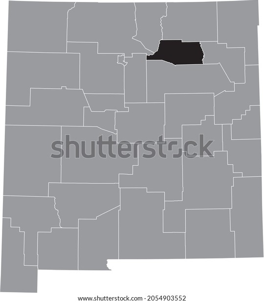 Black Highlighted Location Map Mora County Stock Vector (Royalty Free ...