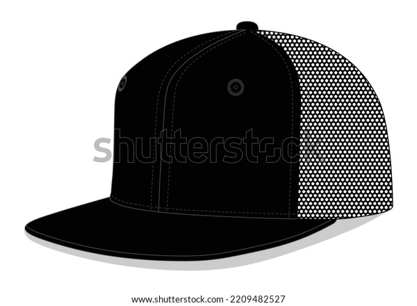 Black Hip Hop Cap Mesh Four Stock Vector (Royalty Free) 2209482527 ...