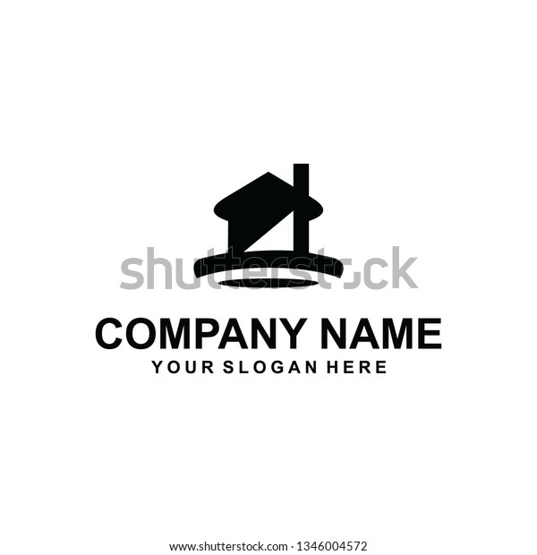 Black Home Logo Vector Stock Vector (Royalty Free) 1346004572 ...