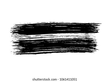 Black Horizontal Vector Brush Stroke: vector de stock (libre de ...