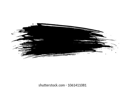 Black Horizontal Vector Brush Stroke Stock Vector (Royalty Free ...