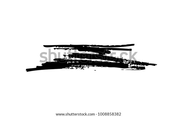 Black Horizontal Vector Brush Stroke Stock Vector (Royalty Free ...