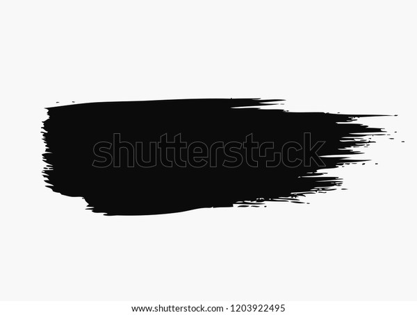 Black Horizontal Vector Brush Stroke Stock Vector (Royalty Free ...