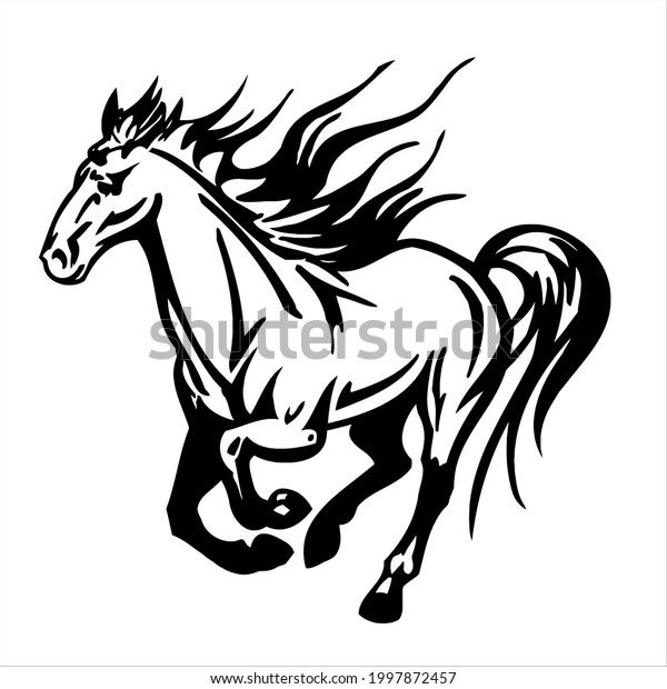 Black Horse Design Vector Illustration Stock Vector (Royalty Free ...