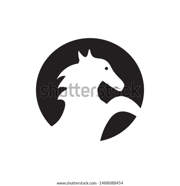 Black Horse Icon Logo Vector Stock Vector (Royalty Free) 1488088454 ...