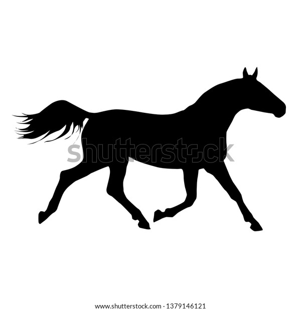 Black Horse Icon Vector Stock Vector (Royalty Free) 1379146121 ...