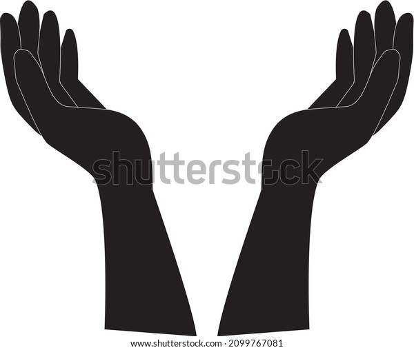 Black Human Hands Vector Isolated Stock Vector (Royalty Free ...