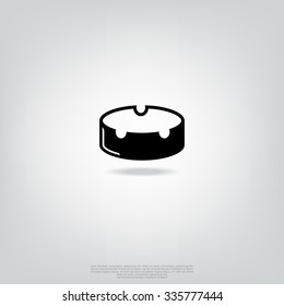 Black Icon Ash Tray Stock Vector (Royalty Free) 335777444 | Shutterstock