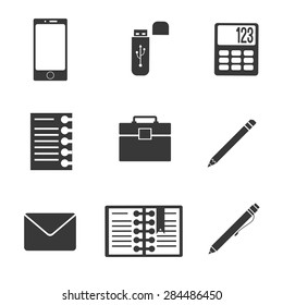Black Icon Business Set Stock Vector (Royalty Free) 284486450 ...