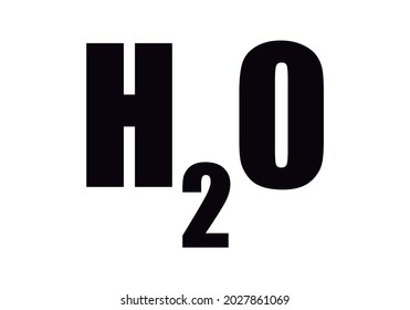 Black Icon H20 Water On White Stock Vector (Royalty Free) 2027861069 ...