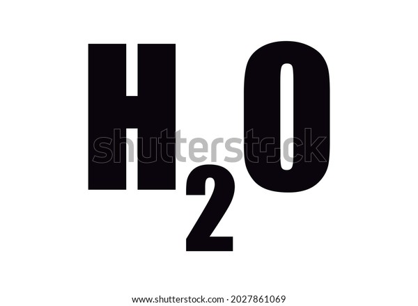 Black Icon H20 Water On White Stock Vector (Royalty Free) 2027861069 ...