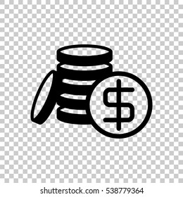 Black Icon On Transparent Background Stock Vector (Royalty Free ...