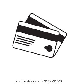 Black Icon Two Credit Debit Cards Stock Vector (Royalty Free ...