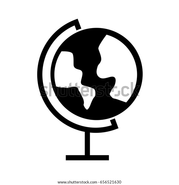 Black Icon World Map Cartoon Stock Vector (Royalty Free) 656521630
