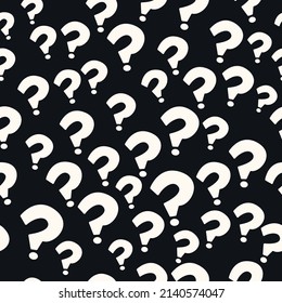Black Identical Question Marks Scattered Throughout Stock Vector ...