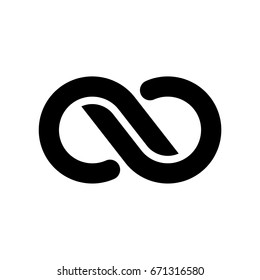 Vektor Stok Black Infinity Logo Template Illustration Design (Tanpa ...