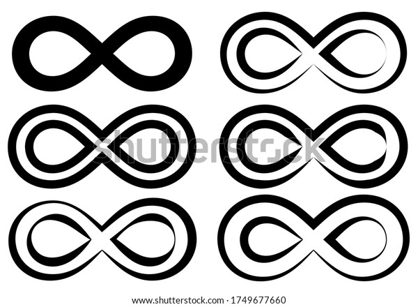 Black Infinity Symbol On White Background Stock Vector (Royalty Free ...