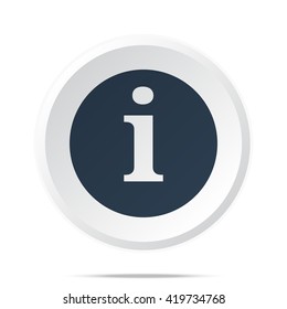 Black Information Icon On White Web Stock Vector (Royalty Free ...