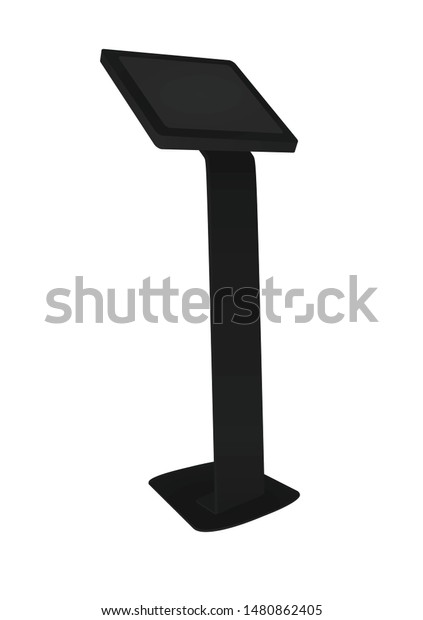 Black Information Stand Vector Illustration Stock Vector (Royalty Free ...