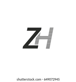 Black Initial Letter Zh Linked Typography Stock Vector (Royalty Free ...