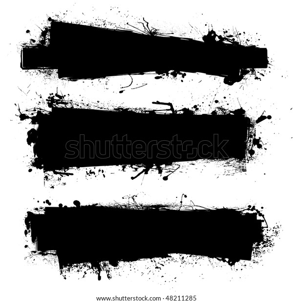 Black Ink Banner Ink Grunge Effect Stock Vector (Royalty Free) 48211285 ...