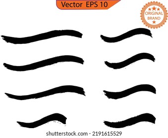 Black Ink Design Element Grunge Brush Stock Vector (Royalty Free ...