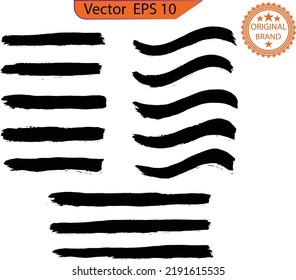 Black Ink Design Element Grunge Brush Stock Vector (Royalty Free ...
