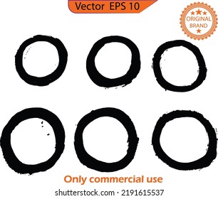 Black Ink Design Element Grunge Brush Stock Vector (Royalty Free ...