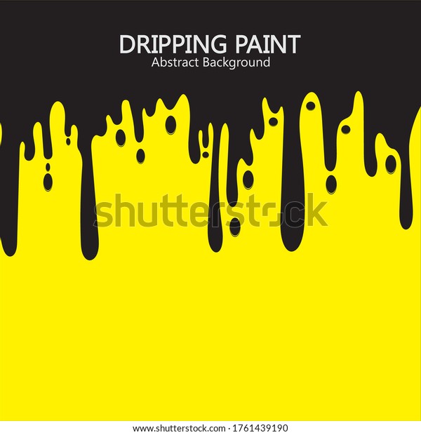 Black Ink Dripping Paint Spill Leaking Stock Vector (Royalty Free ...