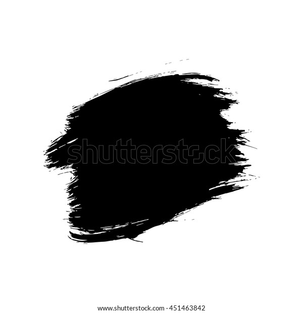 Black Ink Hand Drawn Paintbrush Brush Stock Vector (Royalty Free ...
