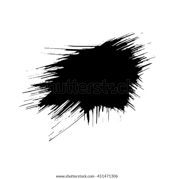 Black Ink Hand Drawn Paintbrush Brush Stock Vector (Royalty Free ...
