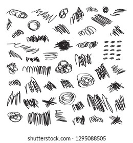 Black Ink Random Hand Drawn Doodle Stock Vector (Royalty Free ...