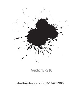 Black Ink Splash Isolated On White Stock Vector (Royalty Free ...