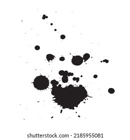 Black Ink Splash White Background Vector Stock Vector (Royalty Free ...