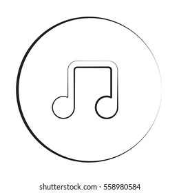 Black Ink Style Notes Icon Circle Stock Vector (Royalty Free) 558980584 ...