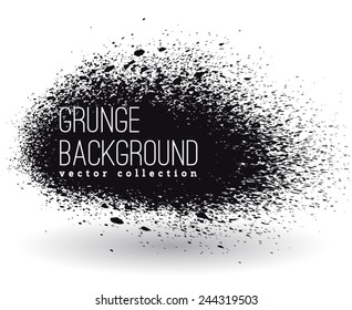 Black Ink Vector Spray Stains Stock Vector (Royalty Free) 244319503 ...