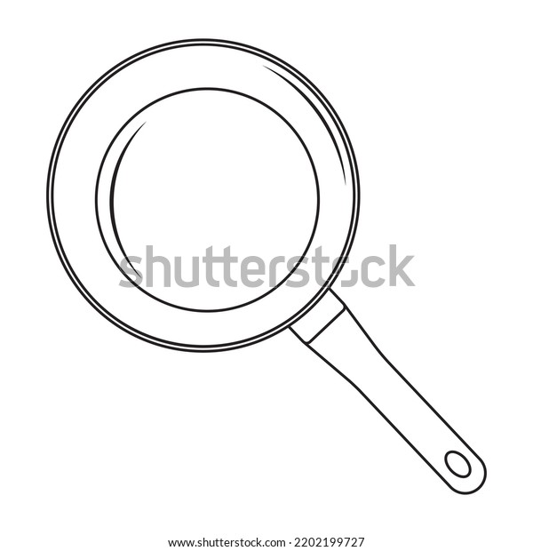 Black Insulated Frying Pan Handle Black Stock Vector (Royalty Free ...