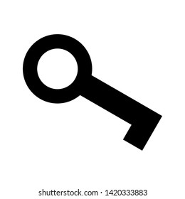 Black Key Icon Isolated On White Stock Vector (Royalty Free) 1420333883 ...